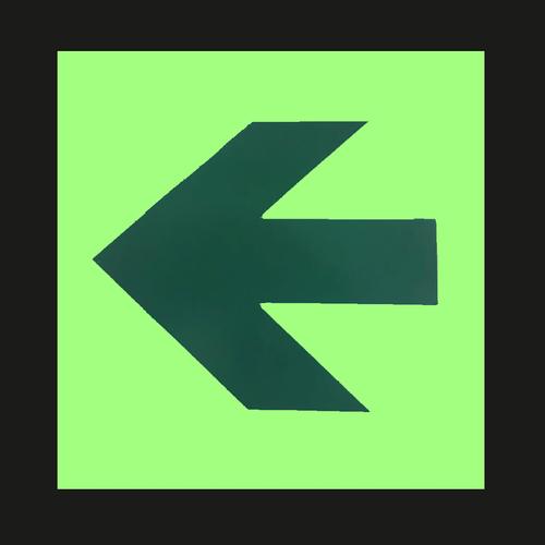 Photoluminescent Straight Arrow Directional Sign – lumastrobe.com