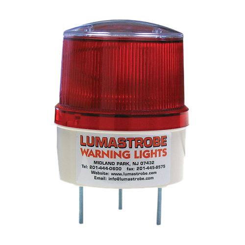 Solar Powered Flashing Beacon 24 HR Operation Stud Mount – lumastrobe.com