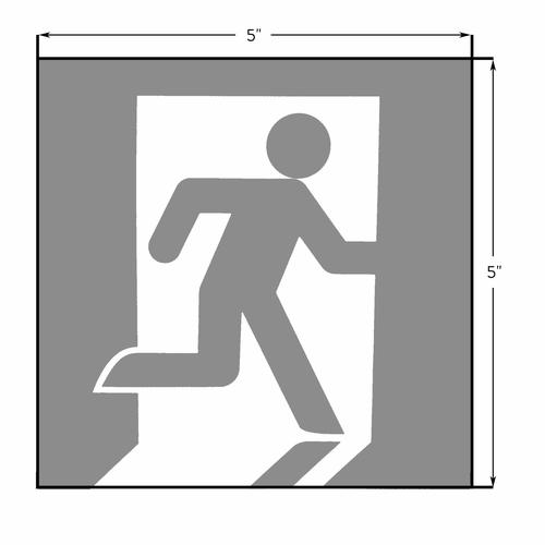 Photoluminescent Running Man Right Directional Sign – lumastrobe.com
